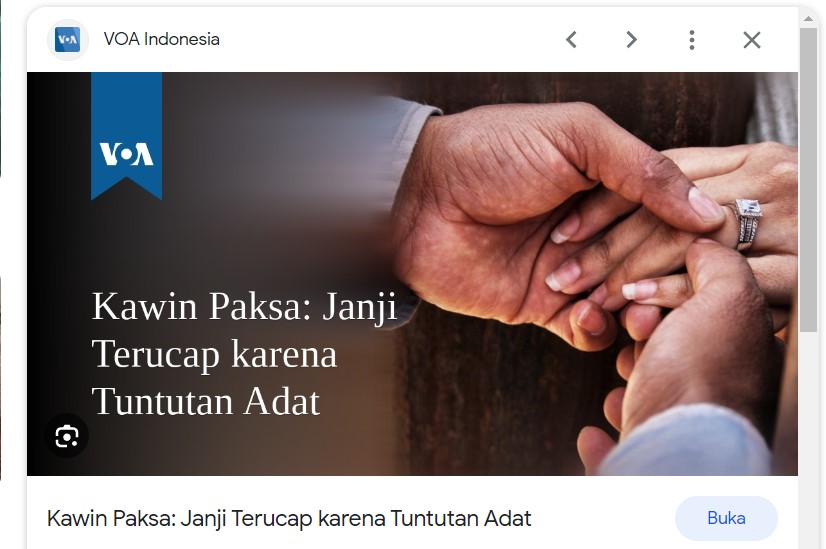 Kawin Tangkap: Kekerasan Atas Nama Budaya - Umah Ramah